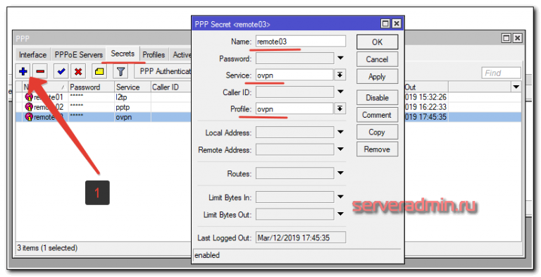 Настройка vpn (openvpn, l2tp, pptp, ipsec и др.) server в mikrotik | serveradmin.ru