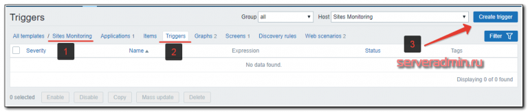 Мониторинг web сайта в Zabbix | serveradmin.ru