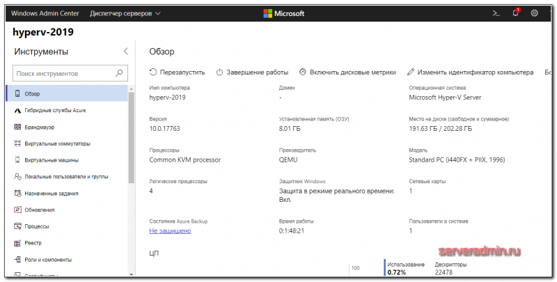 Установка и настройка Windows Hyper-V Server 2019 | serveradmin.ru