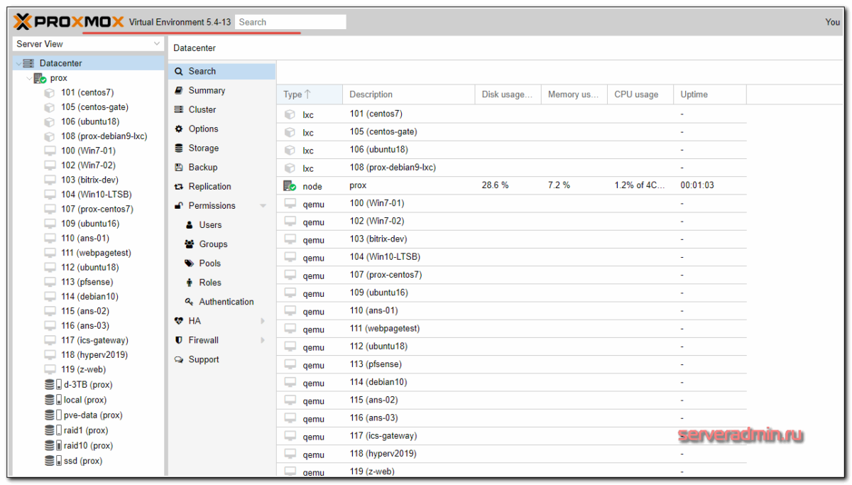 Обновление Proxmox 5 до 6 | serveradmin.ru
