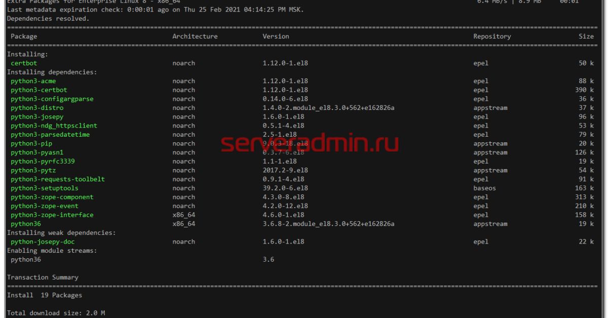 Установка LAMP (apache + php + mysql) в CentOS 8 | serveradmin.ru