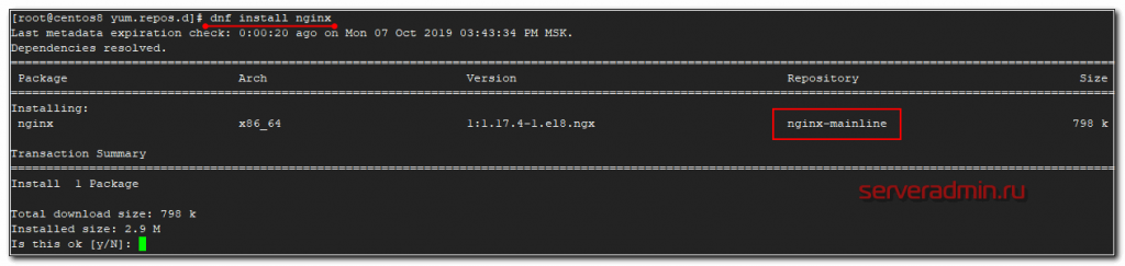 Настройка web сервера nginx, php-fpm, php7 на CentOS 8 | serveradmin.ru
