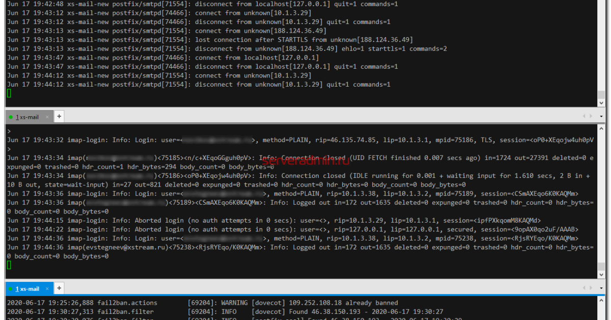 Защита почтового сервера postfix + dovecot с помощью fail2ban | serveradmin.ru