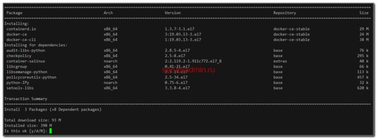 Установка Docker на Centos | serveradmin.ru