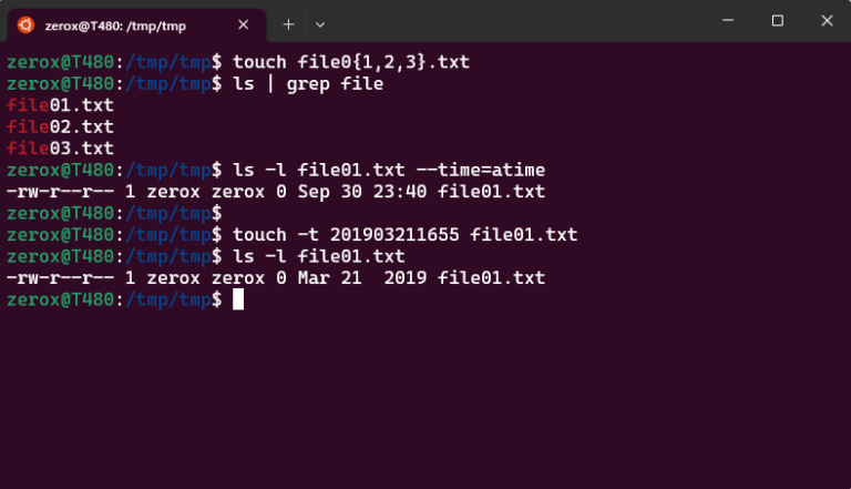 Примеры использования утилиты touch в Linux | serveradmin.ru