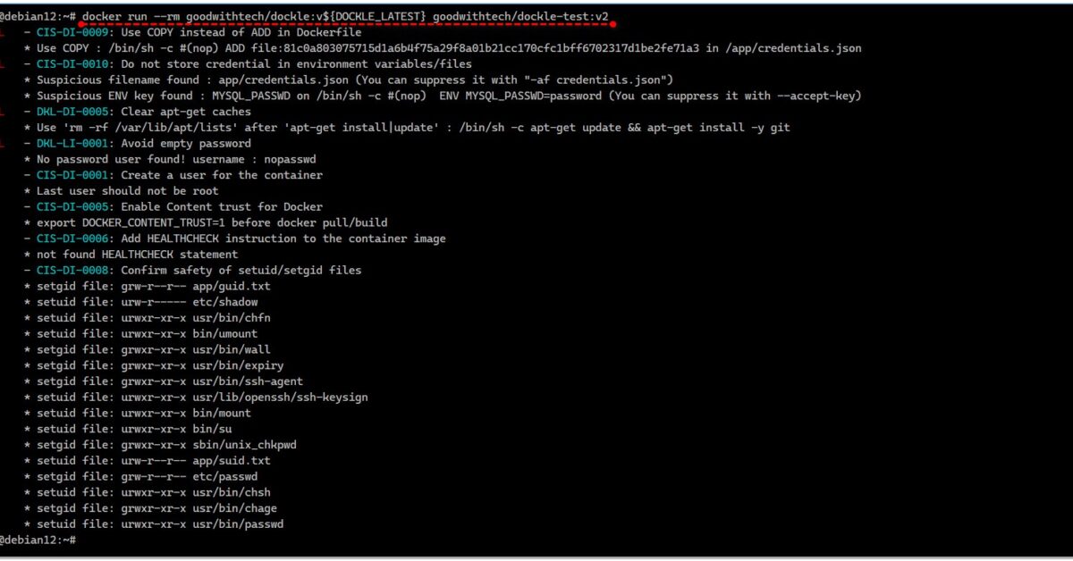 Автоматическая проверка Docker образов с помощью Dockle | serveradmin.ru