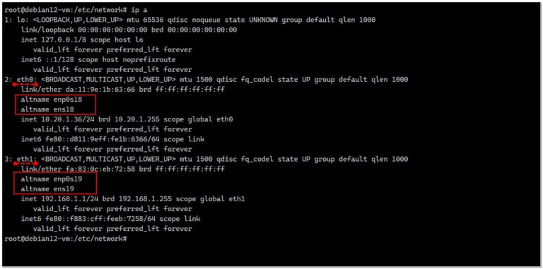 Как вернуть названия сетевых интерфейсов eth вместо ens в Linux? | serveradmin.ru
