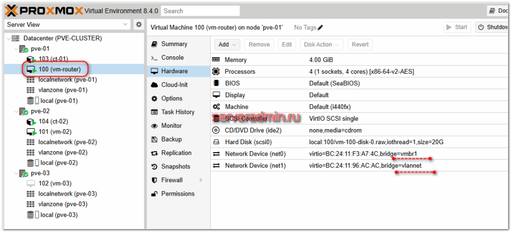 Proxmox — настройка HA кластера (High Availability)